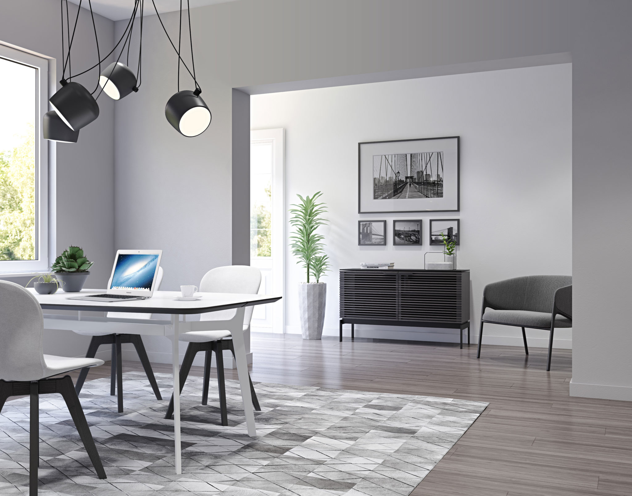 Corridor SV 7128 Slim Media Cabinet & Storage Console | BDI Furniture ...