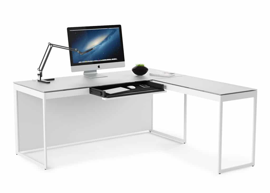 Centro 6402 White Desk Return | BDI Furniture | West Avenue Furniture
